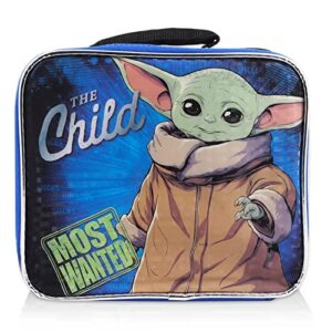 Baby Yoda Lunch Box Set for Kids ~ Bundle with Insulated Baby Yoda Lunch Bag, Water Bottle, Stickers, More (Star Wars Mandalorian School Supplies)