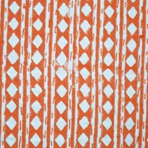 MAVISS HOMES Indian Block Print Quilt Kantha Quilts Queen Size Kantha Throw Quilt Blanket Kantha Bedspreas Pure Cotton Quilt (Twin 90 X 60 Inch, Orange)