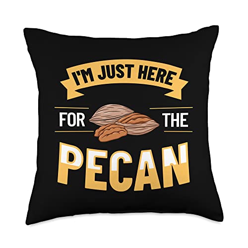 Pecan Nuts Roasted Tree Candy Pie Praline Cookies Throw Pillow, 18x18, Multicolor