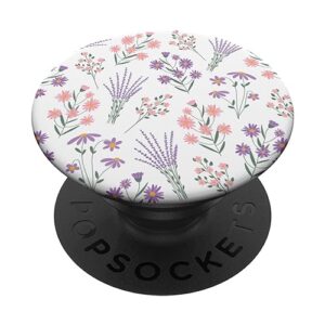 purple lavender flower botanical pink floral aesthetic white popsockets standard popgrip