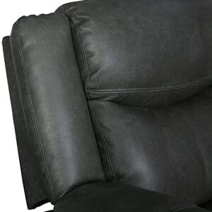 Blackjack Furniture Marsden Modern Leather Air Reclining Living Room Loveseat, Gray