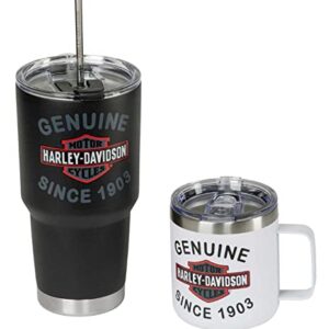 Harley-Davidson Genuine Travel Mug & Tumbler Set, Double-Wall Stainless Steel