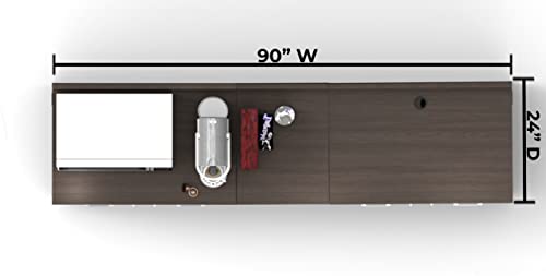 BREAKtime Buffet Sideboard Kitchen Break Room Lunch Coffee Kitchenette Model 8007 3 pc Espresso – Factory Assembled (Furniture Items Purchase ONLY)