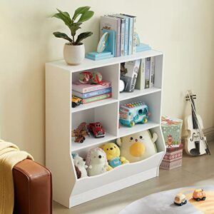 toymate toy organizers and storage, kids bookshelf and bookcase for playroom, bedroom, reading nook, toddler's room, nursery