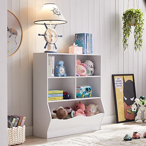 TOYMATE Toy Organizers and Storage, Kids Bookshelf and Bookcase for Playroom, Bedroom, Reading Nook, Toddler's Room, Nursery