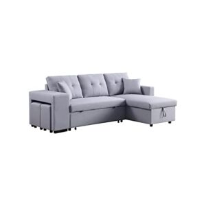 lilola home dennis sectional, light gray