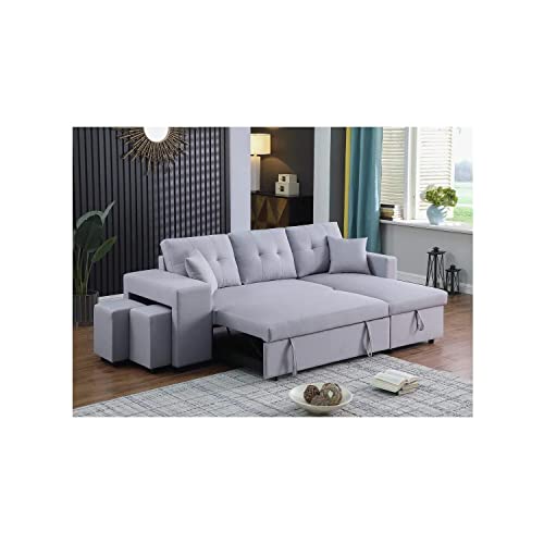 Lilola Home Dennis Sectional, Light Gray