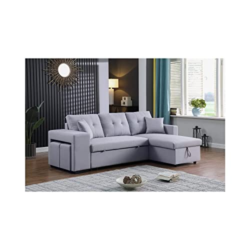 Lilola Home Dennis Sectional, Light Gray