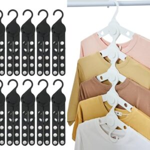 Closet Organizer Foldable Clothe Hangers - Bigtime Closet Space Saver - Holds 20lbs Durable & Portable - Use at Home, Dorm, and Office (Black 10 Pack)