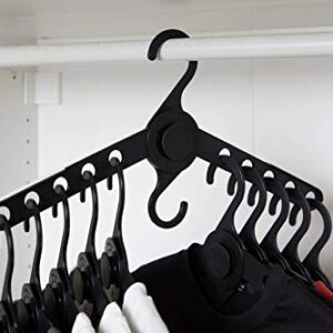 Closet Organizer Foldable Clothe Hangers - Bigtime Closet Space Saver - Holds 20lbs Durable & Portable - Use at Home, Dorm, and Office (Black 10 Pack)