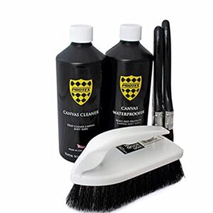 PROTEX Convertible Soft Top Care Kit with Canvas Cleaner & Waterproofer - 1 Ltr, Two Applicator Brushes and One Soft Top Cleaning Brush - BRUSH KIT.…