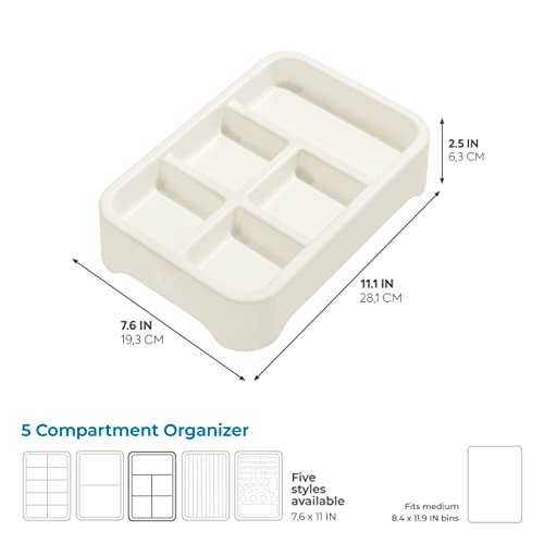 iDesign Recycled Plastic Organizer, 5 Compartment Insert