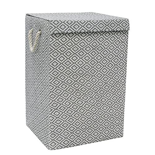 JVL Argyle Rectangular Foldable Paper Lidded Storage