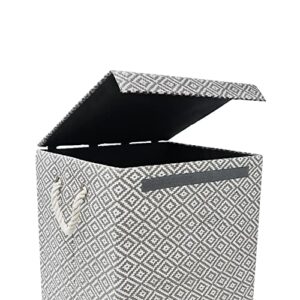 JVL Argyle Rectangular Foldable Paper Lidded Storage