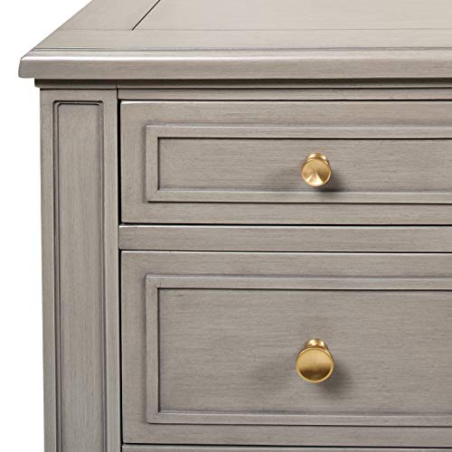 Jennifer Taylor Home JTH Luxe Dauphin Gold Accent 5-Drawer Executive Desk