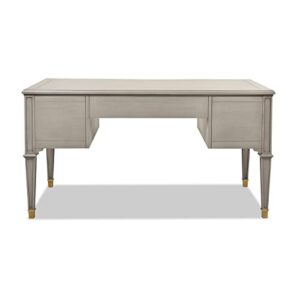 Jennifer Taylor Home JTH Luxe Dauphin Gold Accent 5-Drawer Executive Desk