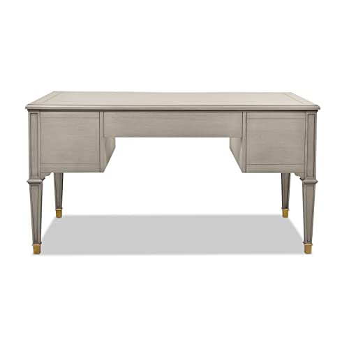 Jennifer Taylor Home JTH Luxe Dauphin Gold Accent 5-Drawer Executive Desk