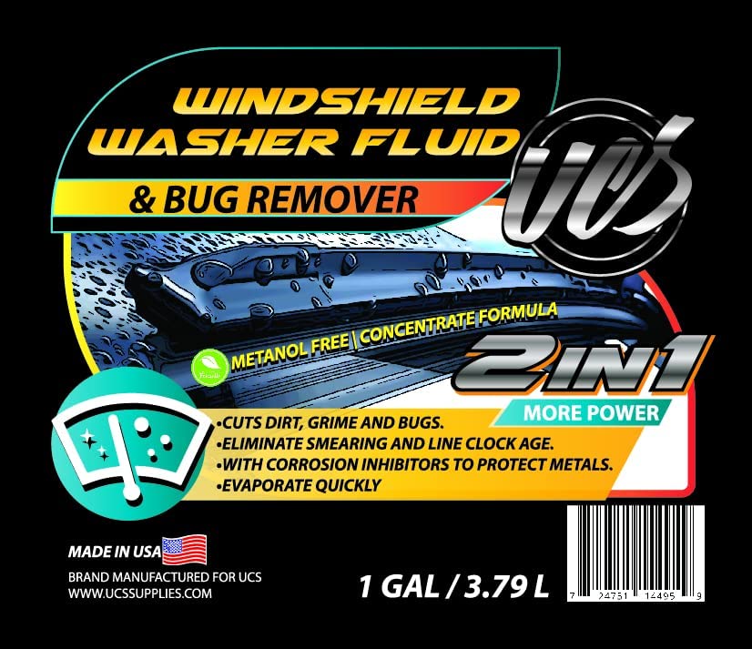 UCS 10015 2-In-1 Windshield Washer Fluid & Bug Remover 1 Gallon Pack of 1