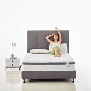 Queen Size Mattress - 10 Inch Cool Memory Foam & Spring Hybrid Mattress with Breathable Cover -Comfort Plush Euro Pillow Top - Rolled in a Box - Oliver & Smith