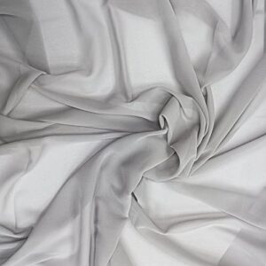 Chiffon Fabric for Wedding Dress & Bridal Decoration Smoky Gray 1Yard