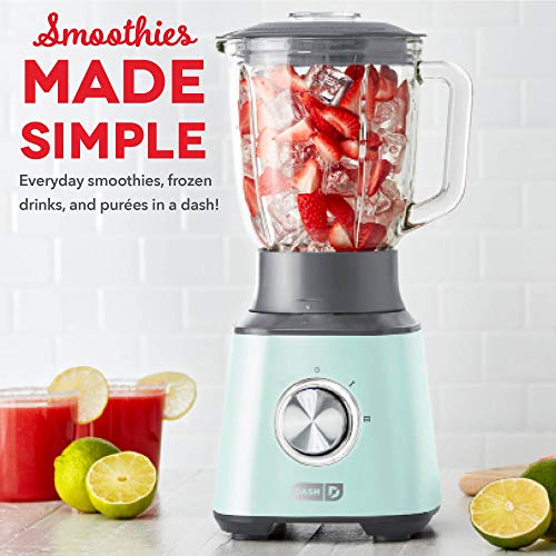 Dash Stand Mixer (Electric Everyday Use): 6 Speed & Quest Countertop Blender 1.5L with Stainless Steel Blades for Coffee Drinks, Deserts, Frozen Cocktails, Purées, Shakes, Soups - Aqua