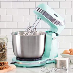 Dash Stand Mixer (Electric Everyday Use): 6 Speed & Quest Countertop Blender 1.5L with Stainless Steel Blades for Coffee Drinks, Deserts, Frozen Cocktails, Purées, Shakes, Soups - Aqua