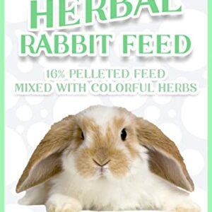 Pampered Chicken Mama Herbal Rabbit Feed 25 LB Bag: Premium Rabbit Food Made with Timothy Hay & Organic Herbs