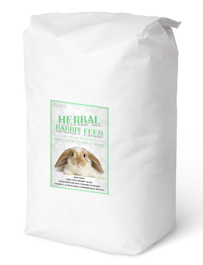 Pampered Chicken Mama Herbal Rabbit Feed 25 LB Bag: Premium Rabbit Food Made with Timothy Hay & Organic Herbs