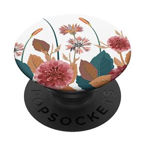 cute colorful garden botanical floral pattern popsockets swappable popgrip