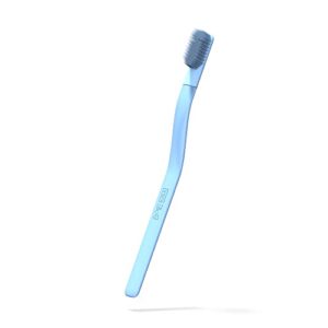 boie usa fine toothbrush - soft bristles, bpa free, perfect for sensitive teeth, long lasting, recyclable, extra soft toothbrush for adults (blue)