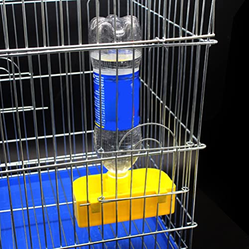 STOBOK Bird Cage Water Dispenser Feeder: 2PCS Parrots Cage Automatic Water Bowl Double Mouth Waterers for Poultry Parrot Pigeon Parakeet Budgie