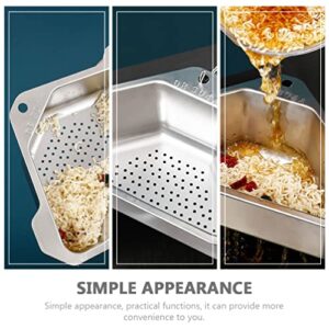 DOITOOL Stainless Steel Corner Sink Strainer Punch- Free Kitchen Sink Caddy Hanging Drain Rack Sponge Holder for Scrubbers Soap Bar Bathroom