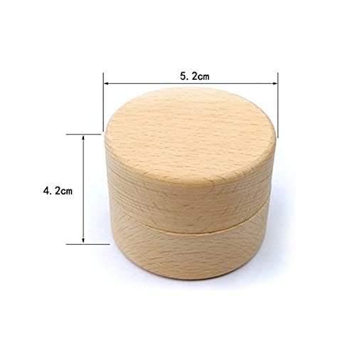 ZZYINH AN207 Personalized Engraving Rustic Wedding Wooden Ring Box Jewelry Trinket Storage Container Holder Custom Mr & Mrs Rings Bearer Small Jewelry