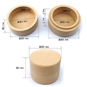 ZZYINH AN207 Personalized Engraving Rustic Wedding Wooden Ring Box Jewelry Trinket Storage Container Holder Custom Mr & Mrs Rings Bearer Small Jewelry