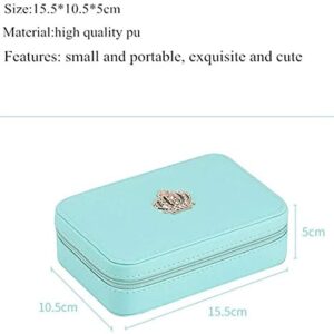 ZZYINH AN207 Simple and Portable Jewlery Box Ear Stud Storage Box Ring Casket Beauty Gift Jewelry Box Small Jewelry (Color : Green)