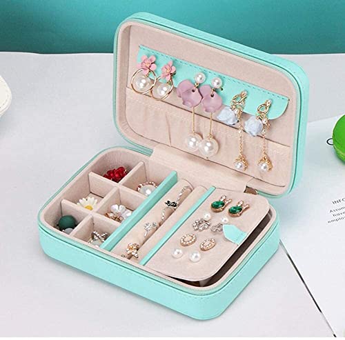 ZZYINH AN207 Simple and Portable Jewlery Box Ear Stud Storage Box Ring Casket Beauty Gift Jewelry Box Small Jewelry (Color : Green)