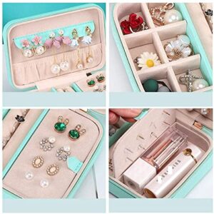 ZZYINH AN207 Simple and Portable Jewlery Box Ear Stud Storage Box Ring Casket Beauty Gift Jewelry Box Small Jewelry (Color : Green)