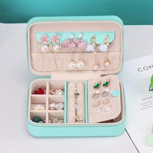 ZZYINH AN207 Simple and Portable Jewlery Box Ear Stud Storage Box Ring Casket Beauty Gift Jewelry Box Small Jewelry (Color : Green)