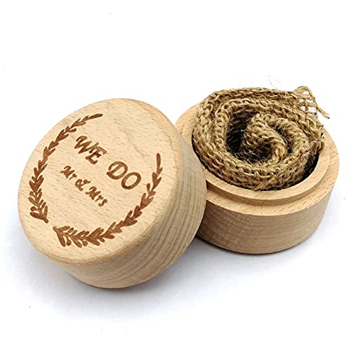 ZZYINH AN207 Personalized Engraving Rustic Wedding Wooden Ring Box Jewelry Trinket Storage Container Holder Custom Small Jewelry