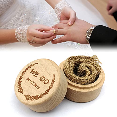 ZZYINH AN207 Personalized Engraving Rustic Wedding Wooden Ring Box Jewelry Trinket Storage Container Holder Custom Small Jewelry