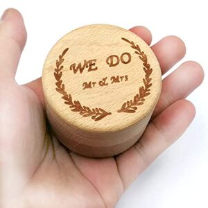 ZZYINH AN207 Personalized Engraving Rustic Wedding Wooden Ring Box Jewelry Trinket Storage Container Holder Custom Small Jewelry