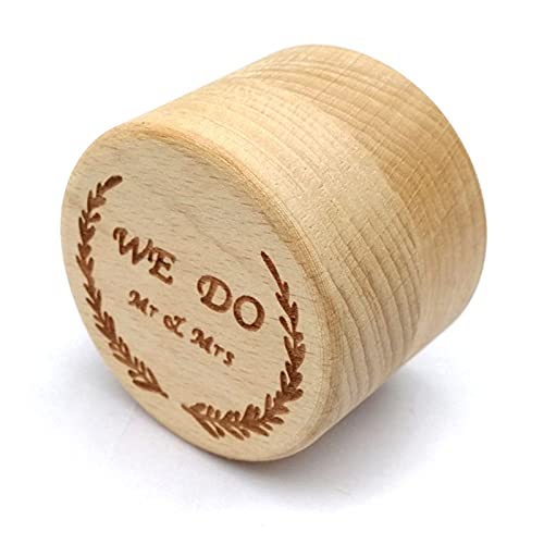 ZZYINH AN207 Personalized Engraving Rustic Wedding Wooden Ring Box Jewelry Trinket Storage Container Holder Custom Small Jewelry