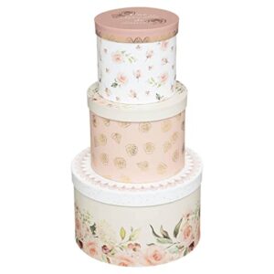 atmosphera set of 3 round princess storage boxes