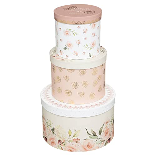 Atmosphera Set of 3 Round Princess Storage Boxes