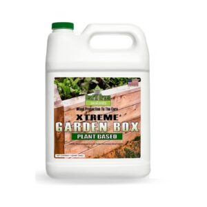 garden box sealer | fda food contact safe plant-based wood sealant for raised beds, planters & pet houses. protects all wood types from water & weather damage | eco-friendly sustainable solution