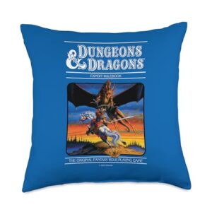 dungeons & dragons vintage expert rulebook throw pillow, 18x18, multicolor