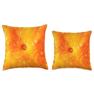 DW Cheese Cracker Square Cheese Cracker Snack Throw Pillow, 18x18, Multicolor