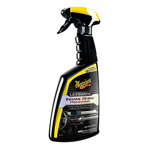 Meguiar's Ultimate Insane Shine Protectant Spray - Non-Greasy, Long-Lasting Shine for Vinyl, Rubber, and Plastic - Protects Against UV Rays and Fading - Easy to Use - 16 Oz