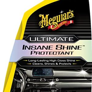 Meguiar's Ultimate Insane Shine Protectant Spray - Non-Greasy, Long-Lasting Shine for Vinyl, Rubber, and Plastic - Protects Against UV Rays and Fading - Easy to Use - 16 Oz