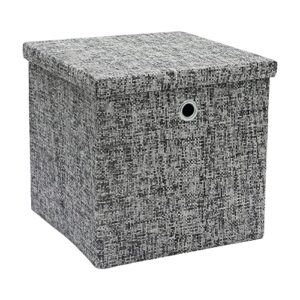 jvl urban square paper lidded storage basket